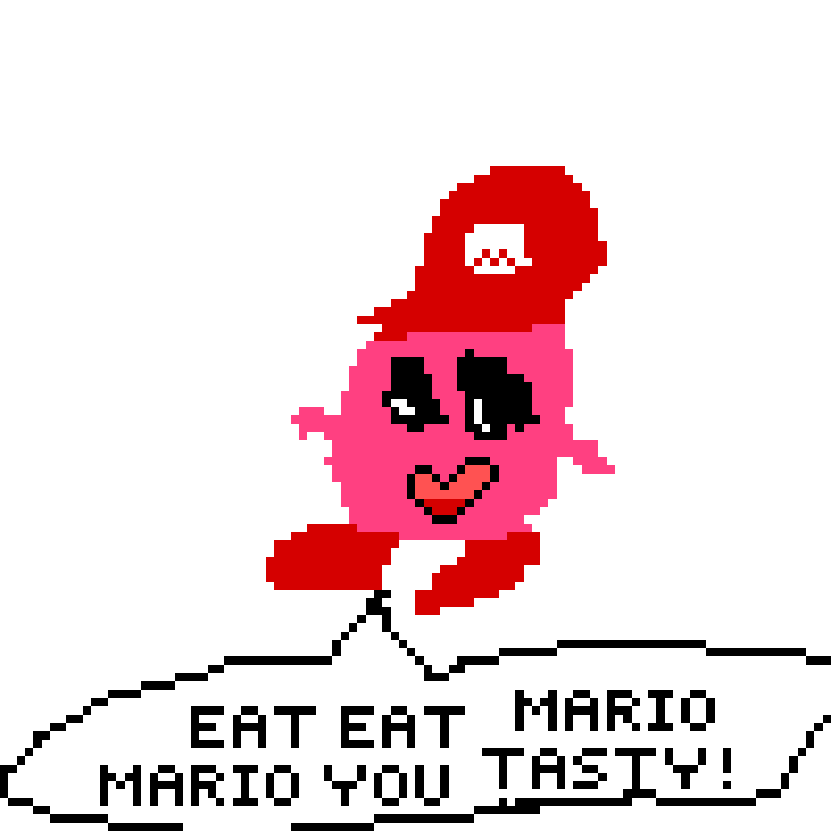 Pixilart - EAT MARIO KIRBY by Angel-lopez