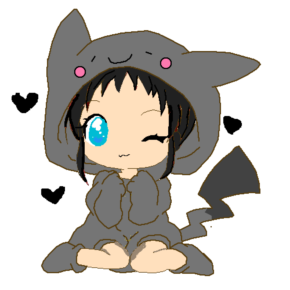 Pixilart - Gray pikachu. by Bubbles9