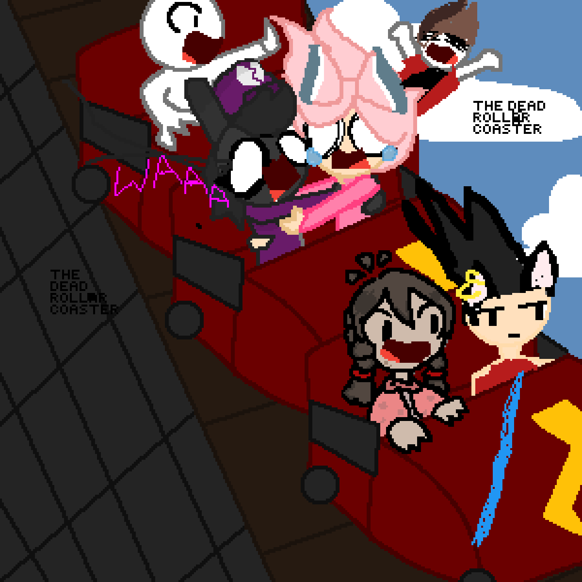 Editing The roller coaster collab - Free online pixel art drawing tool - Pixilart