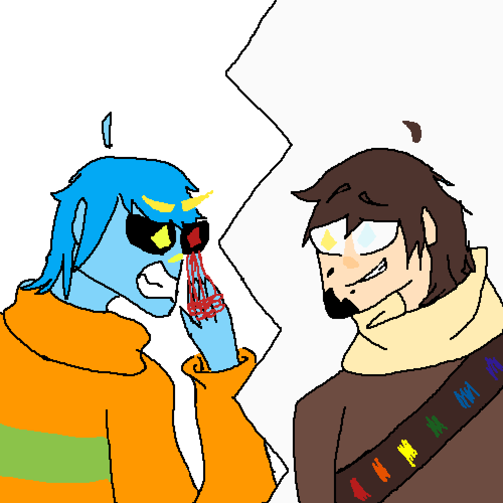 Pixilart - Error frisk vs ink frisk by Oreowastaken