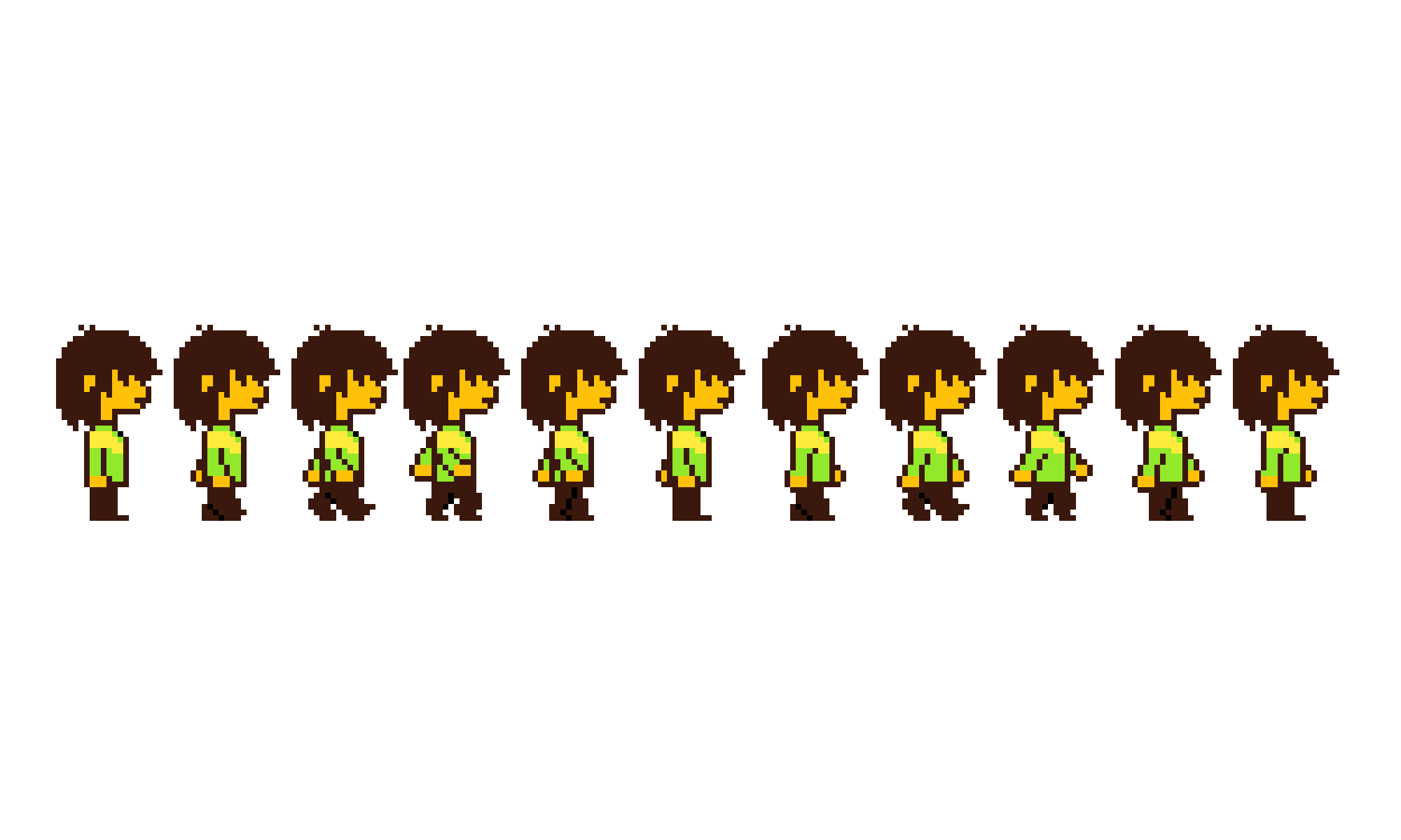 Editing Kris Walking Sprite Sheet Free Online Pixel Art Drawing Tool