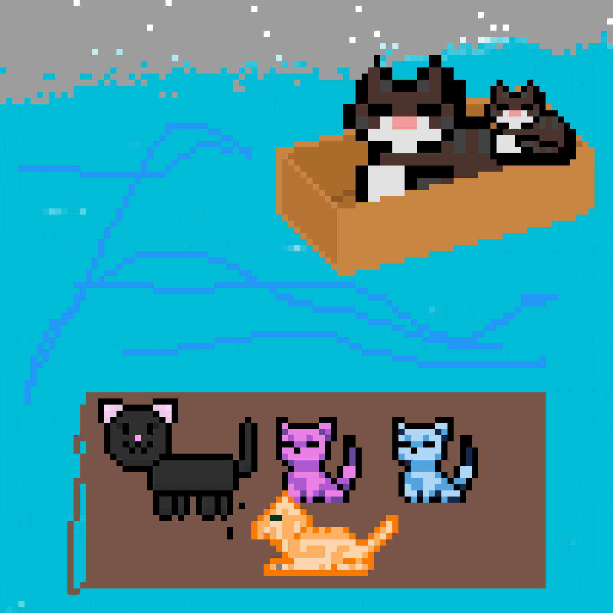 Pixilart - Tsunami Cats by lapuzjeanludwin
