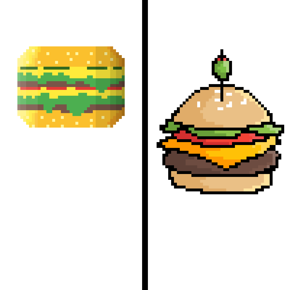 Editing Burger - Free online pixel art drawing tool - Pixilart