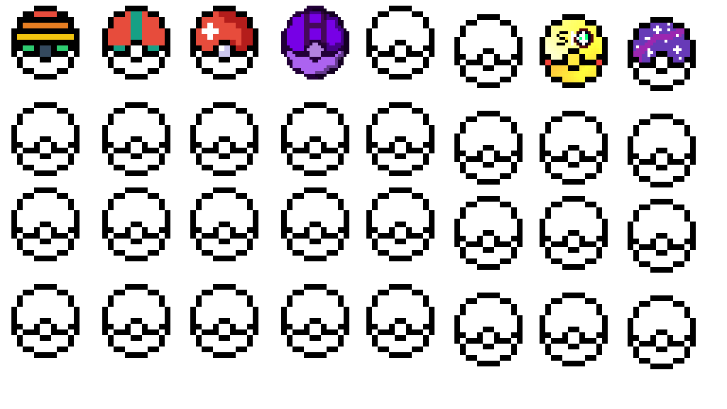 Editing Pokeball Collab - Free online pixel art drawing tool - Pixilart