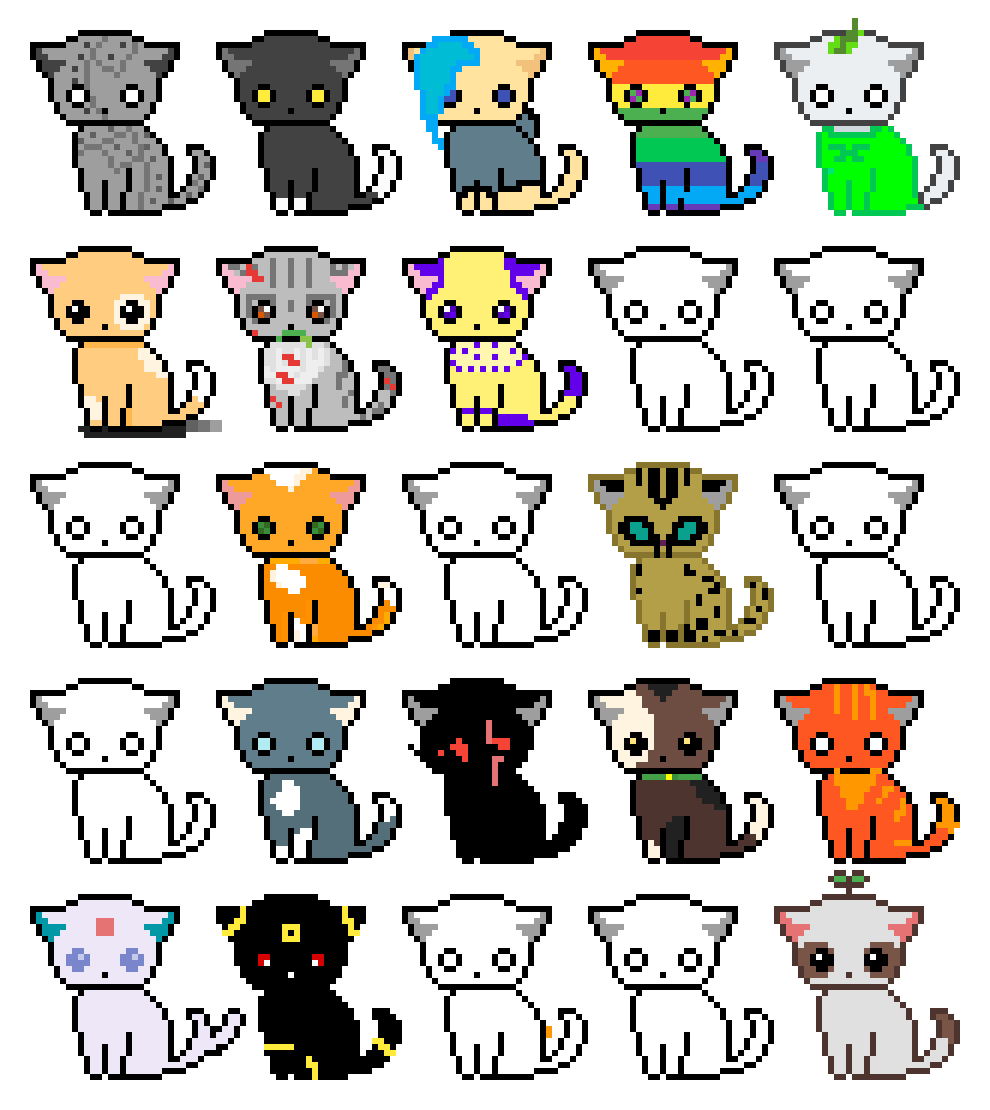 Editing MAKE YOUR CAT - Free online pixel art drawing tool - Pixilart