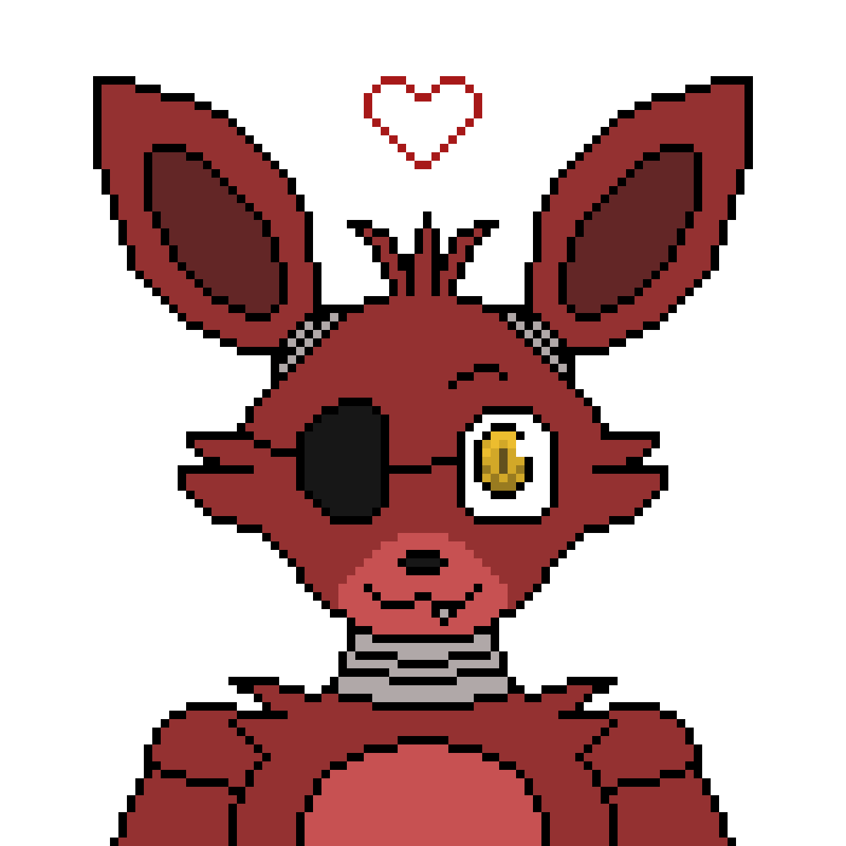 Pixilart - FNAF Foxy (Base Used) by Daemon-chan