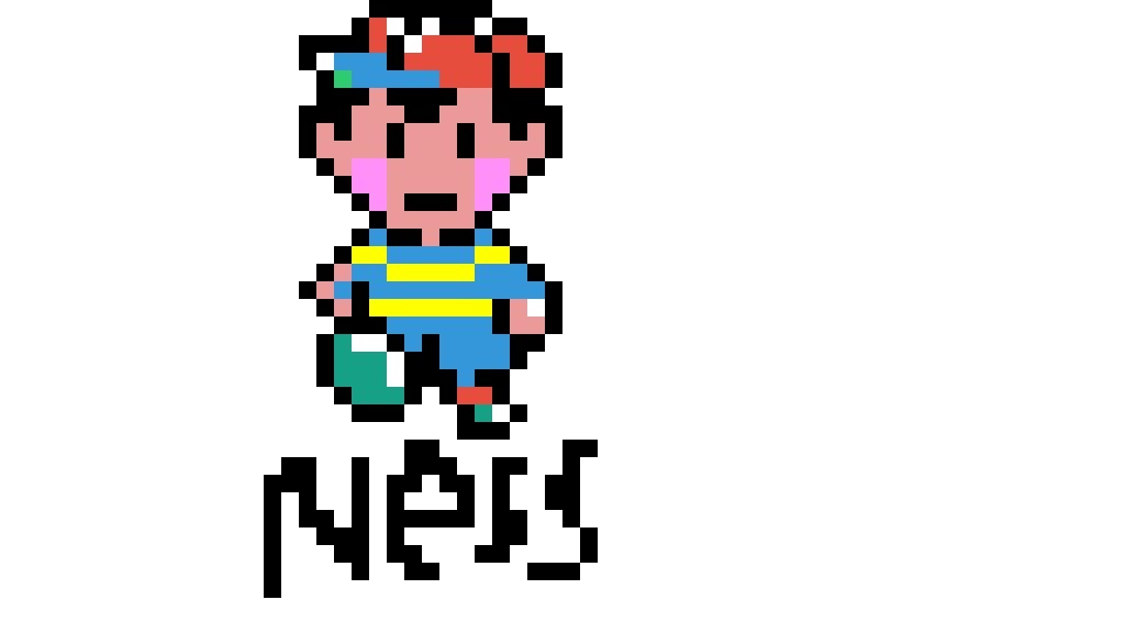 Editing Earthbound ness - Free online pixel art drawing tool - Pixilart