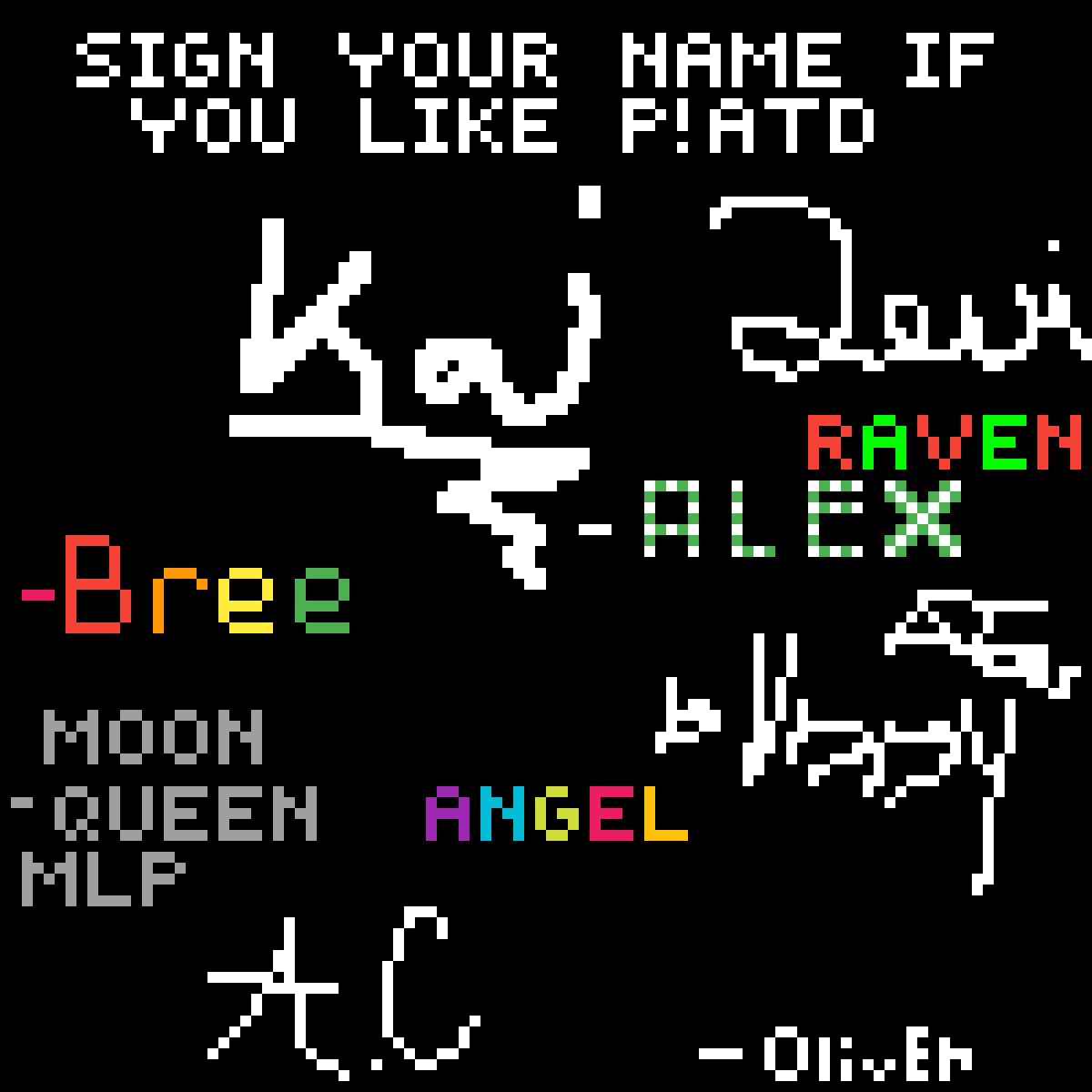 Editing Go on , put your signature and post it - Free online pixel art ...