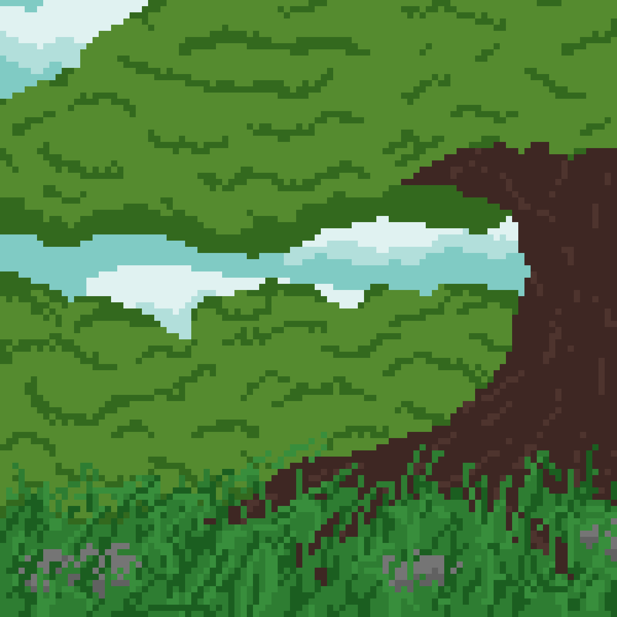 Pixilart - A peaceful hill by Catskiey