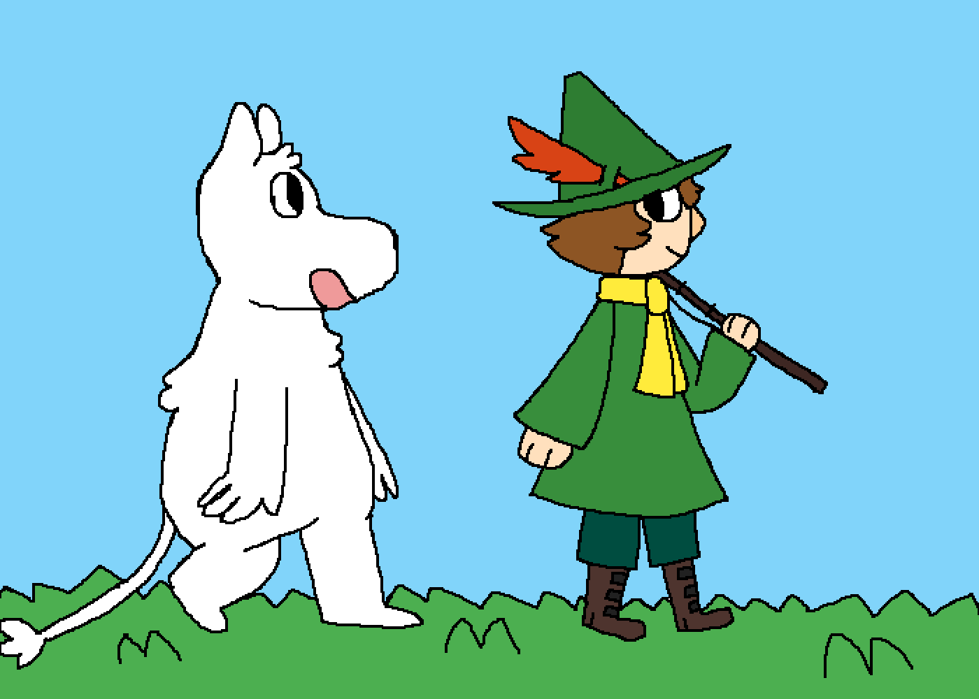 Pixilart - Moomin and Snufkin by LordoftheElves
