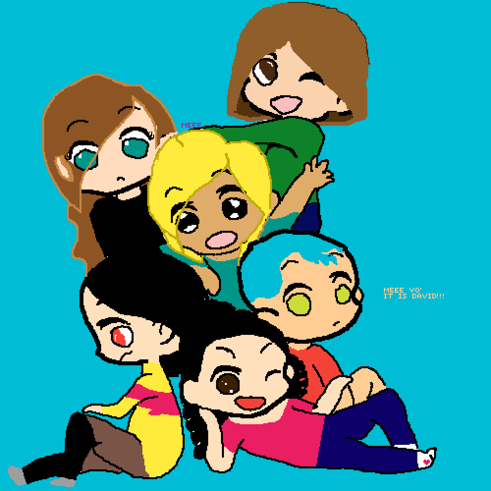 Pixilart - 6 is awesome 1 boy 5 girls by Sharksfan