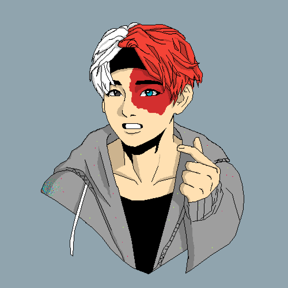Editing BTS Todoroki - Free online pixel art drawing tool - Pixilart