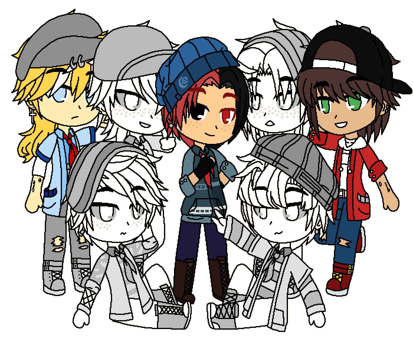 Pixilart - Gacha 7 Boy Base by hearts4pen