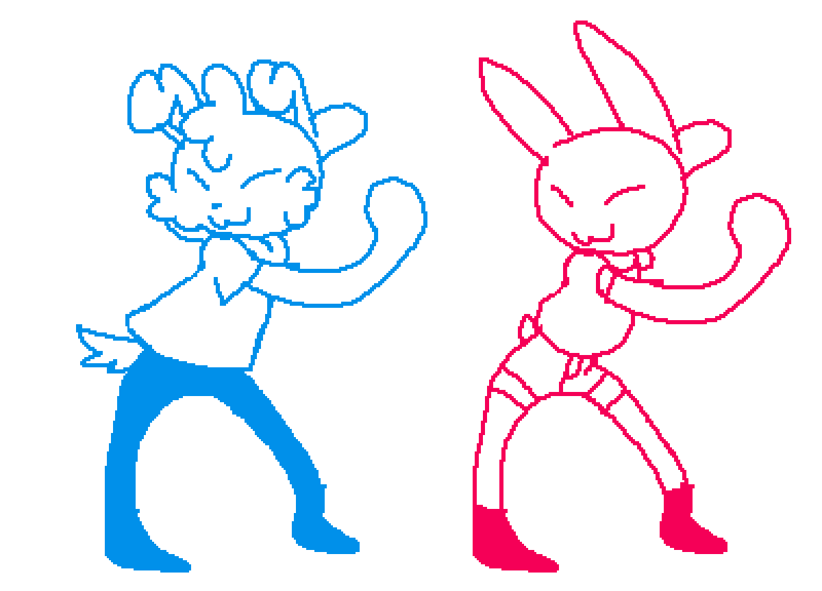Pixilart - partner doodle dance by Digtalrabbit