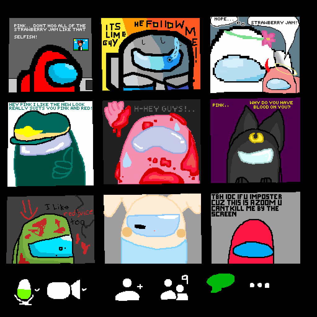 Editing zoom with among us people - Free online pixel art drawing tool ...