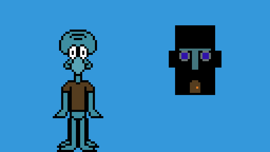Editing squidward - Free online pixel art drawing tool - Pixilart