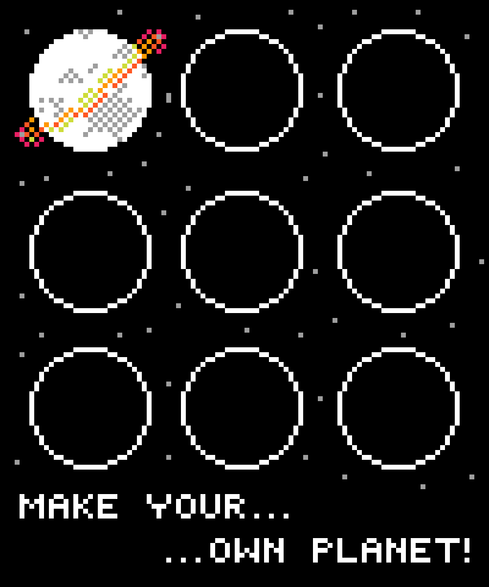 Editing Make your own planet - Free online pixel art drawing tool ...