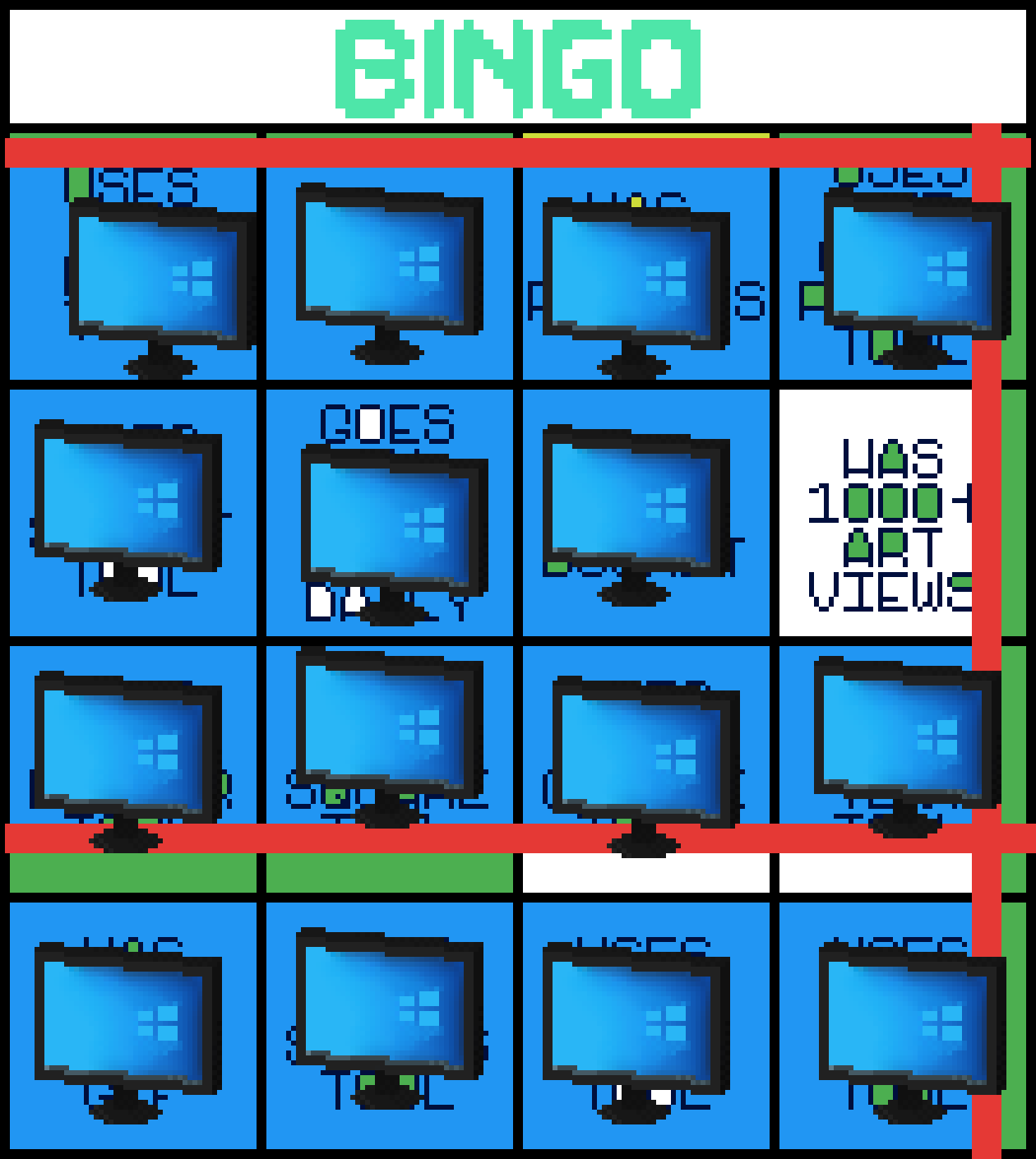 Pixilart - My bingo by lucillejurek