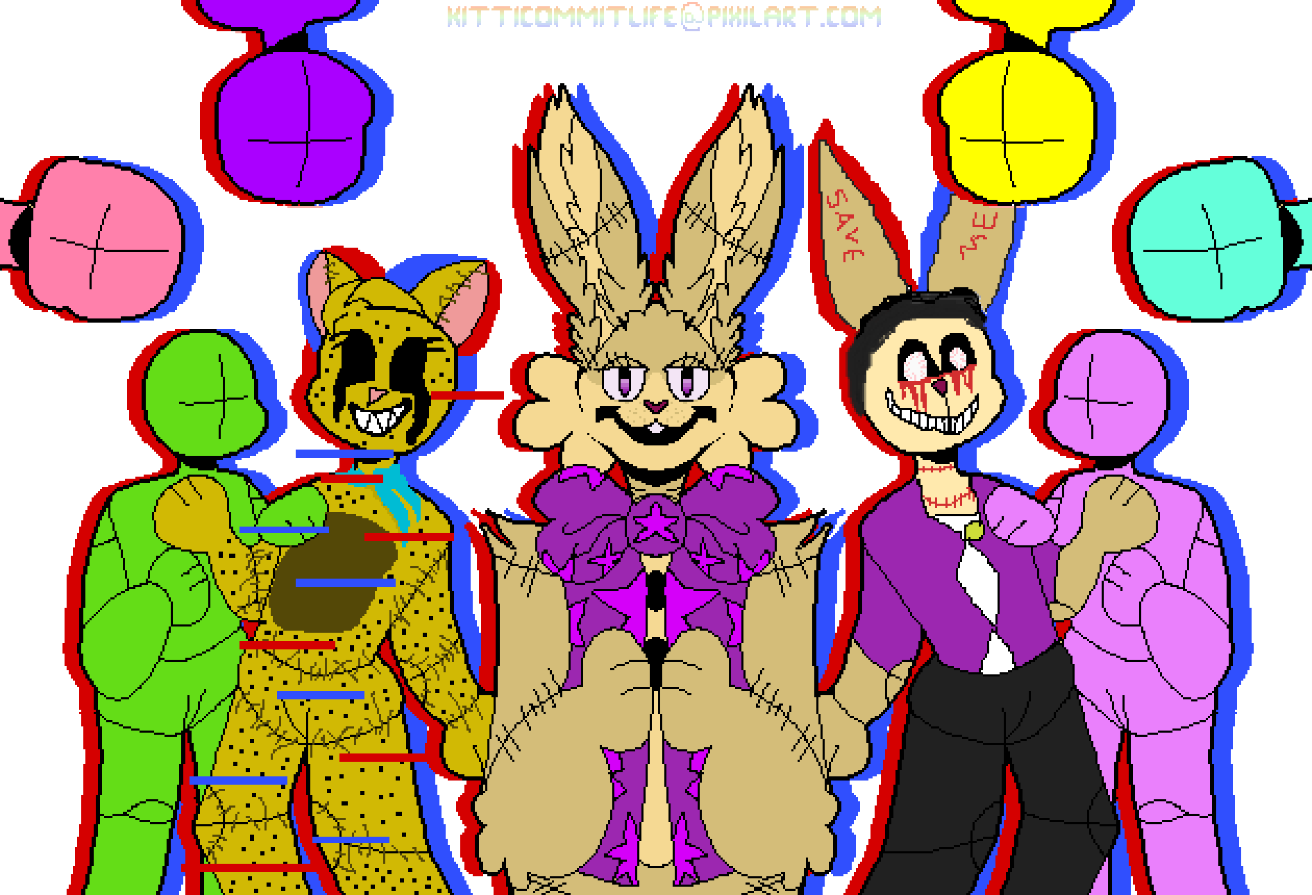 Editing glitchtrap cult - Free online pixel art drawing tool - Pixilart