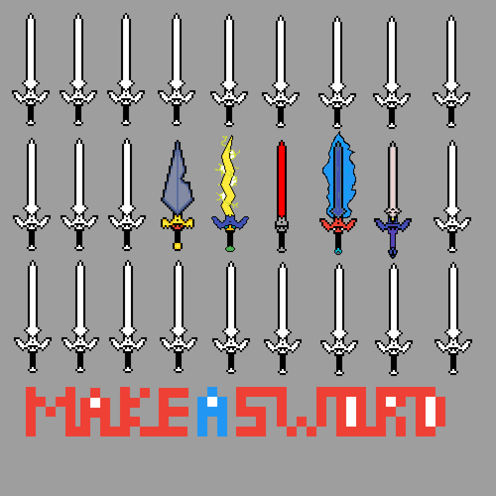 Editing MAKE YOUR OWN SWORDS - Free online pixel art drawing tool - Pixilart