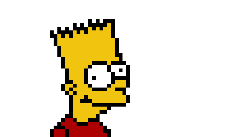 Editing bart simpson - Free online pixel art drawing tool - Pixilart