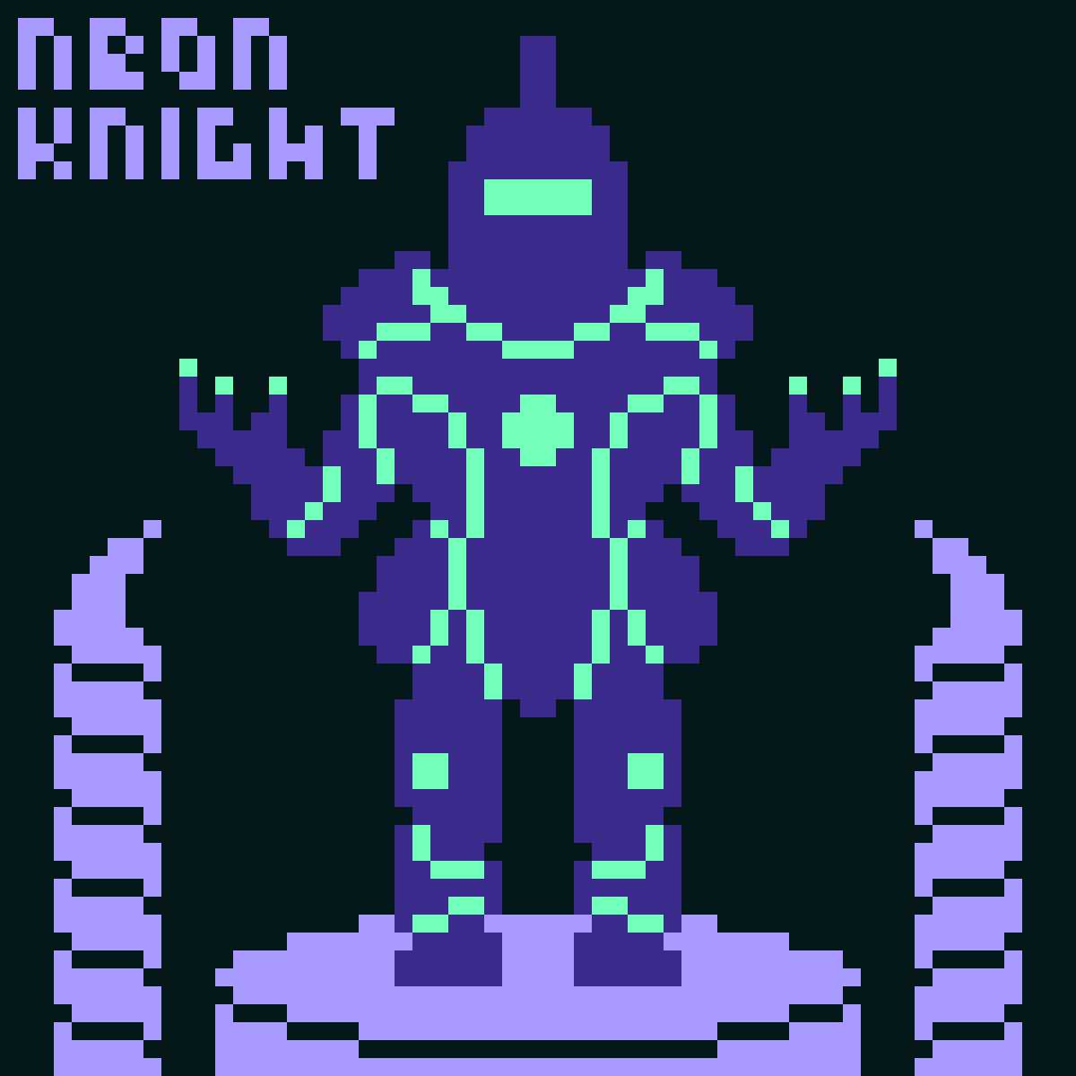 Pixilart - Neon Knight by Murmby
