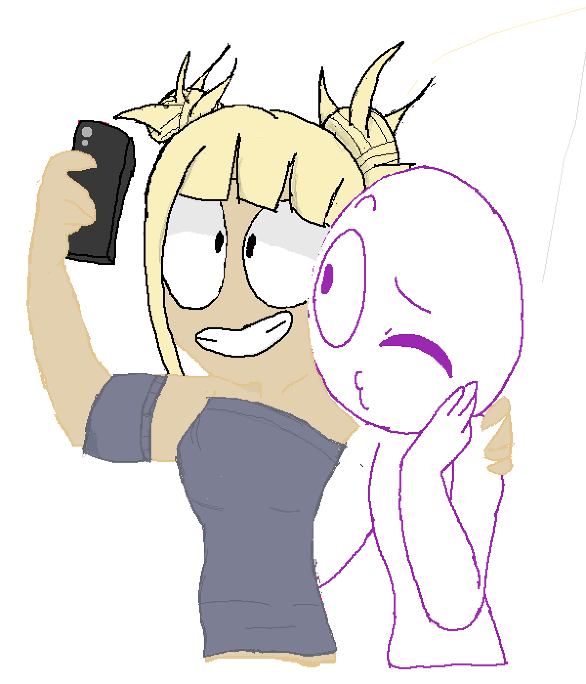 Editing Himiko Toga Collab - Free online pixel art drawing tool - Pixilart