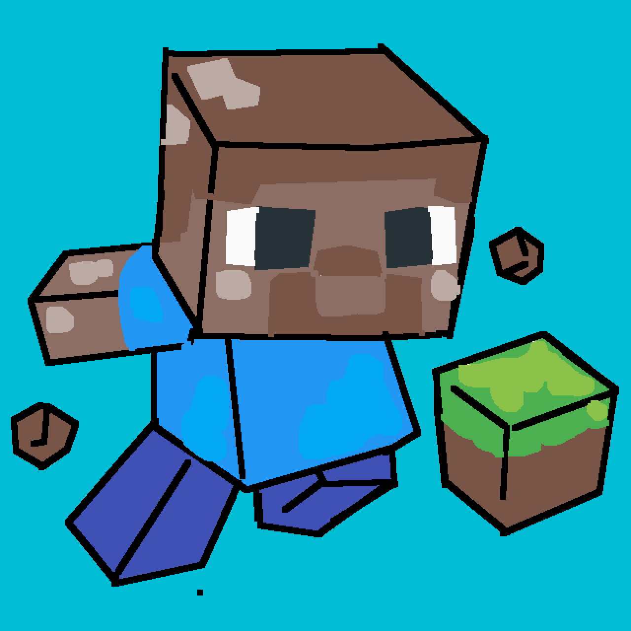 Pixilart - cute minecraft steve by Doggysaxon