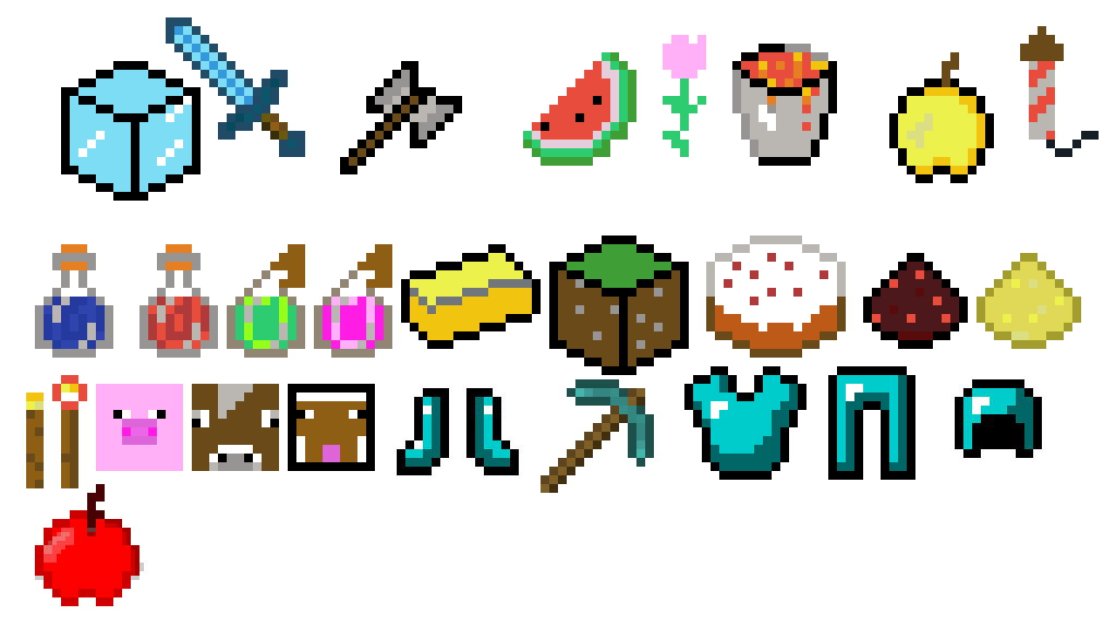 Pixilart - Minecraft Objects by Turtles