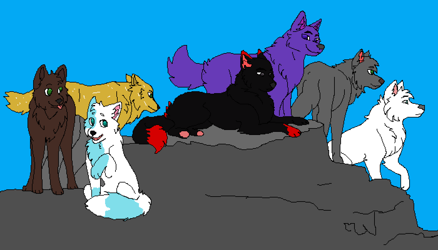Anime Wolf Pack Drawing