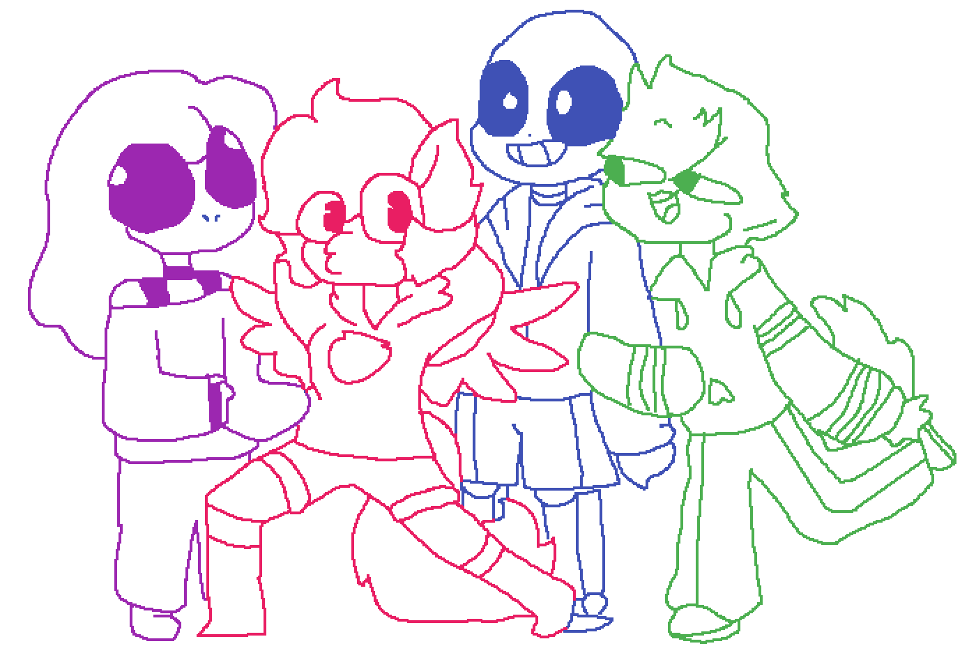 Pixilart The Nice Sans Fangirls By Byeblueberry