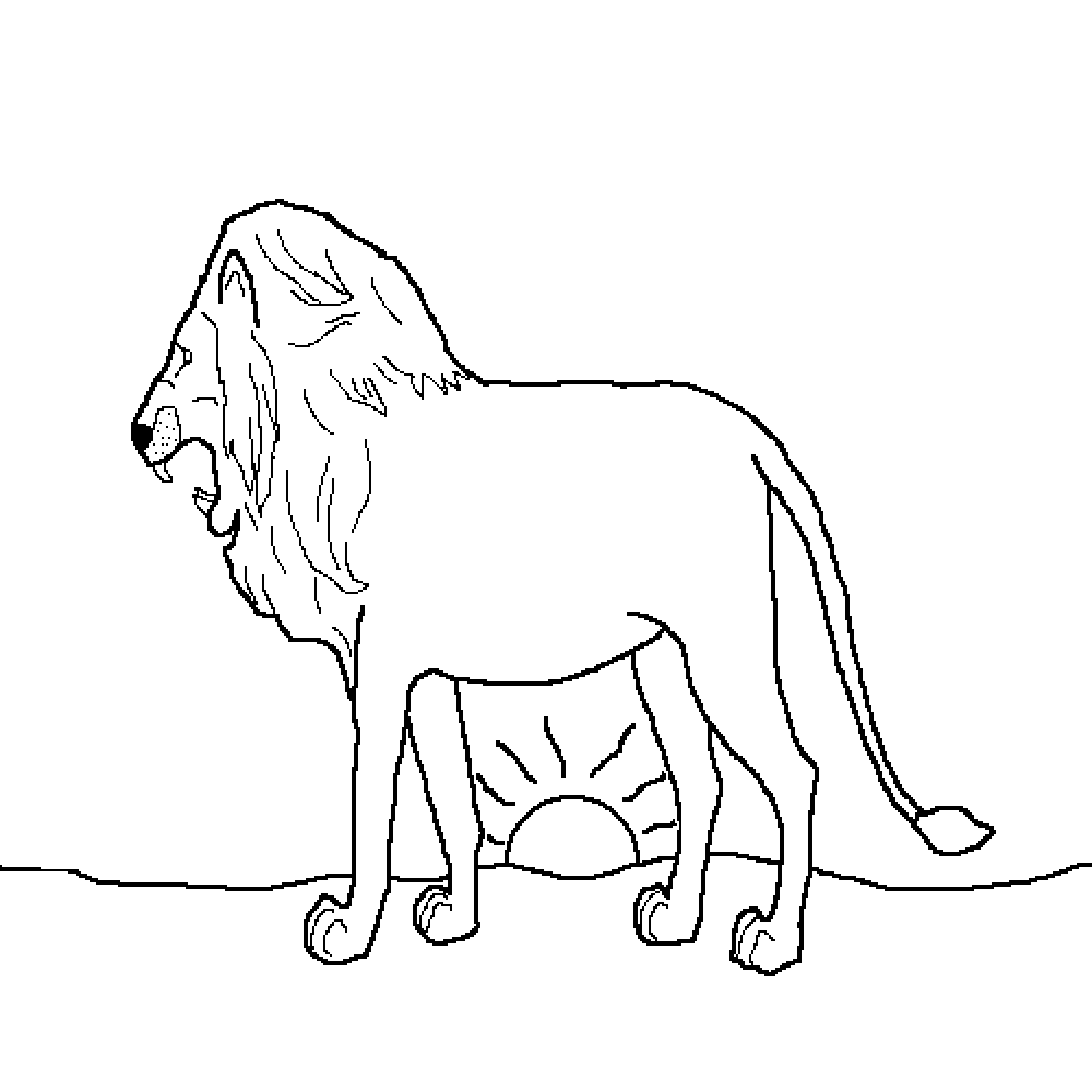 Editing Bad Lion - Free online pixel art drawing tool - Pixilart