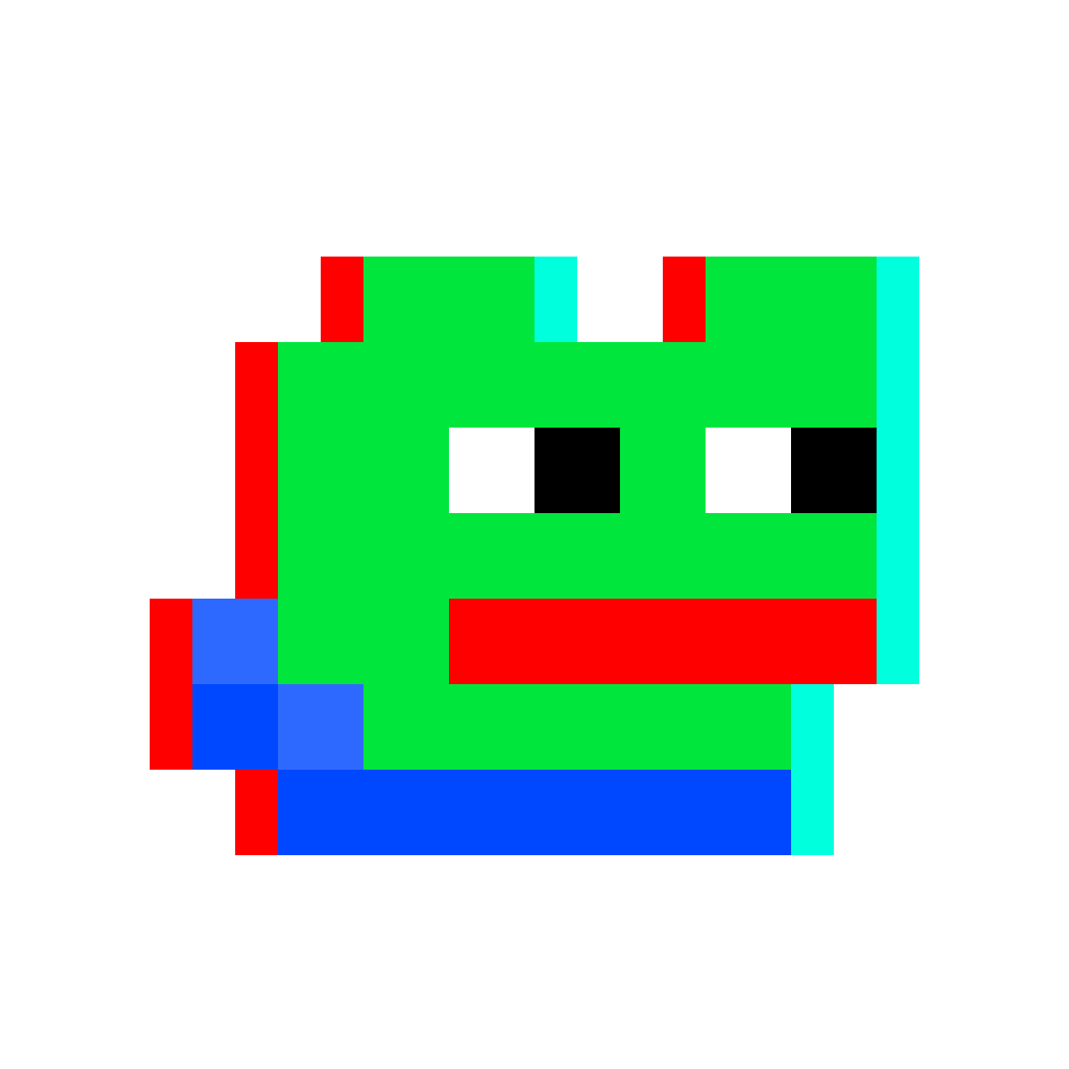 Pixilart - Glitched Pepe by Skwigl