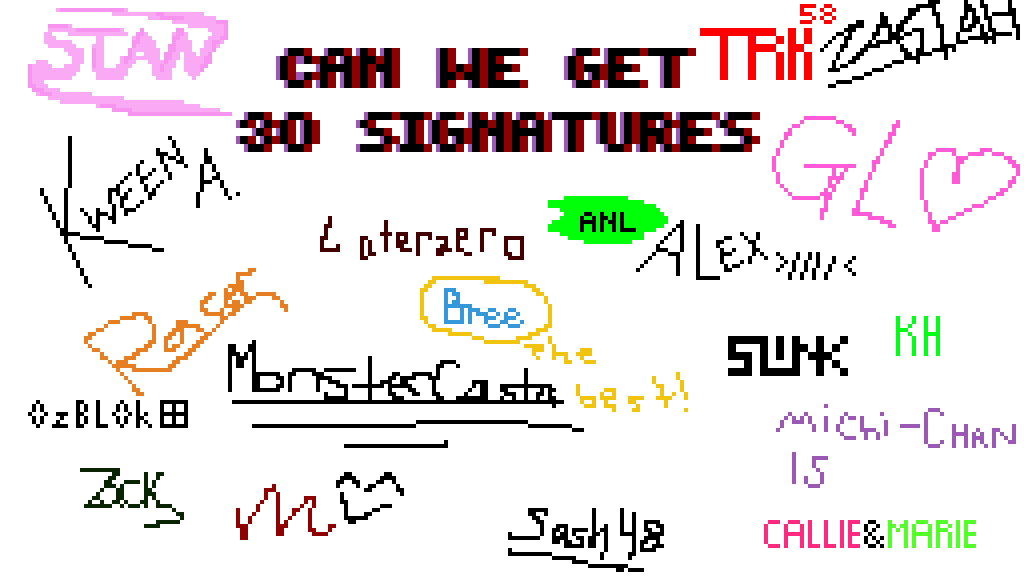 Editing Signatures [+] - Free online pixel art drawing tool - Pixilart