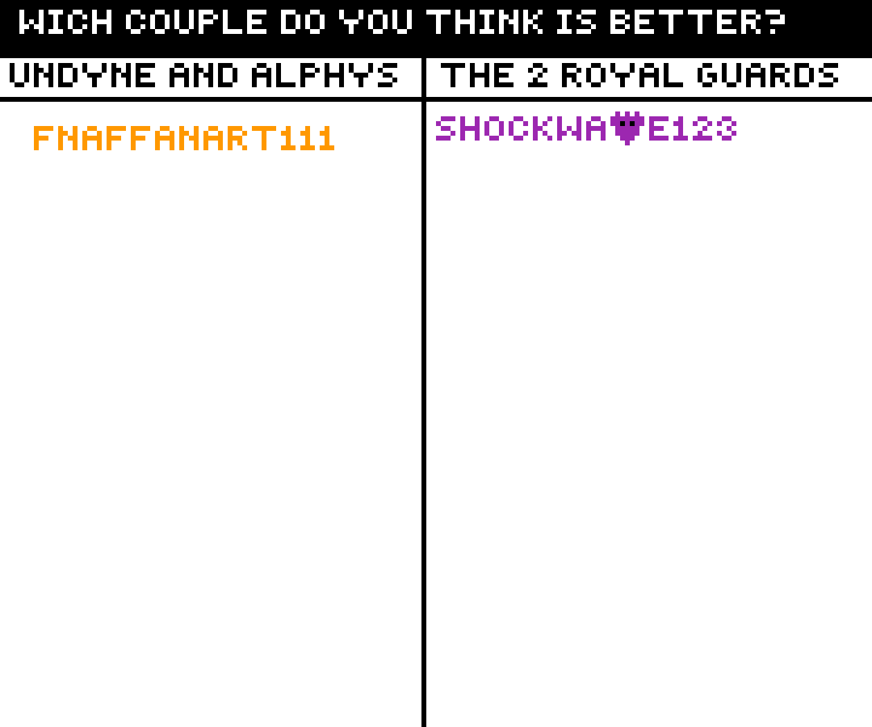 Editing undertale couples - Free online pixel art drawing tool - Pixilart