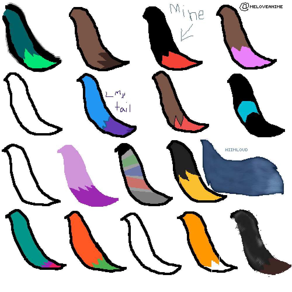 Editing My tail is a fox's - Free online pixel art drawing tool - Pixilart