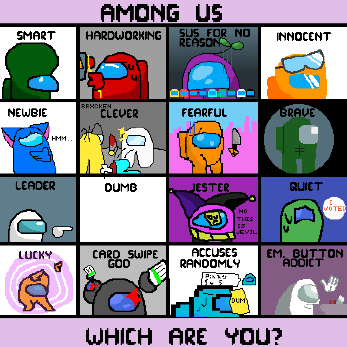 Editing among us collab - Free online pixel art drawing tool - Pixilart