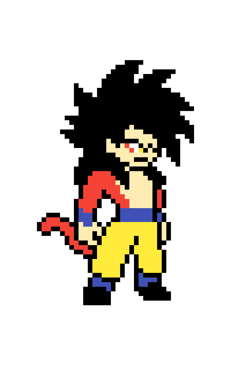Pixilart - 8bit SSJ4 Goku (GT) by Layman