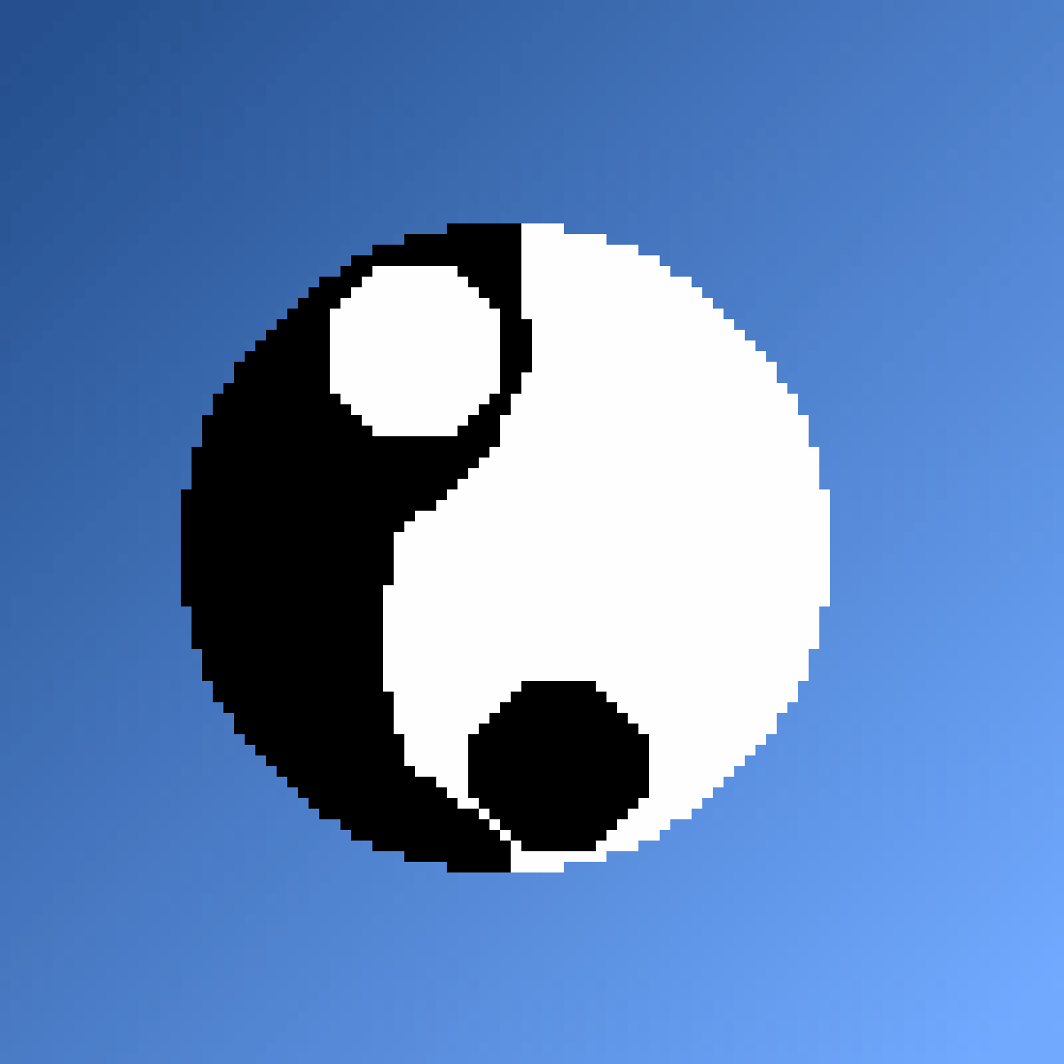 Pixilart Yin Yang Symbol By Meme A Dise