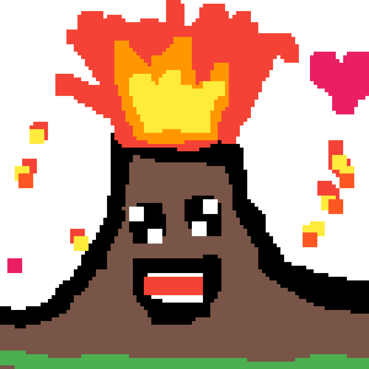 Editing happy volcano - Free online pixel art drawing tool - Pixilart
