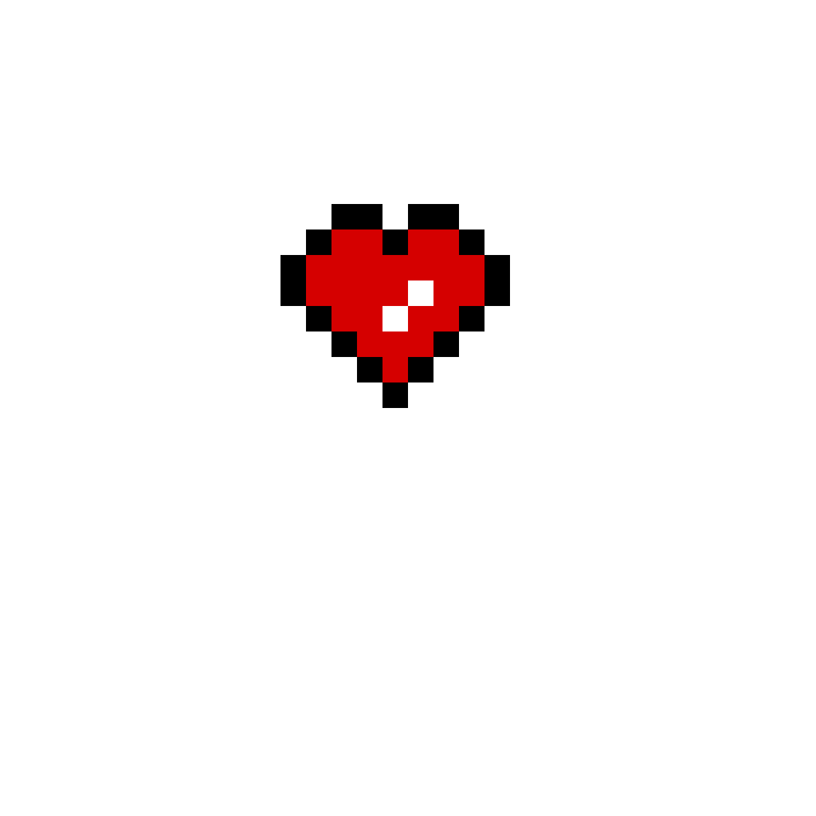 Editing Minecraft heart - Free online pixel art drawing tool - Pixilart