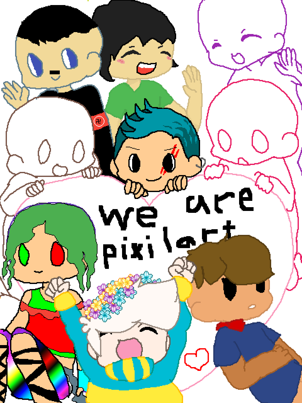 Editing We Love Pixilart!! - Free online pixel art drawing tool - Pixilart