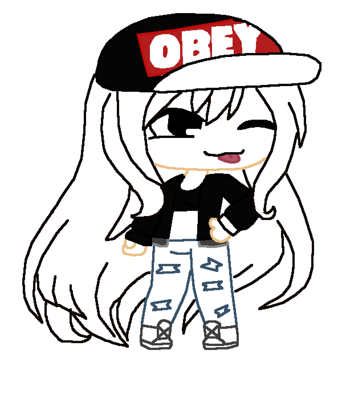 Editing Gacha Base - Free online pixel art drawing tool - Pixilart