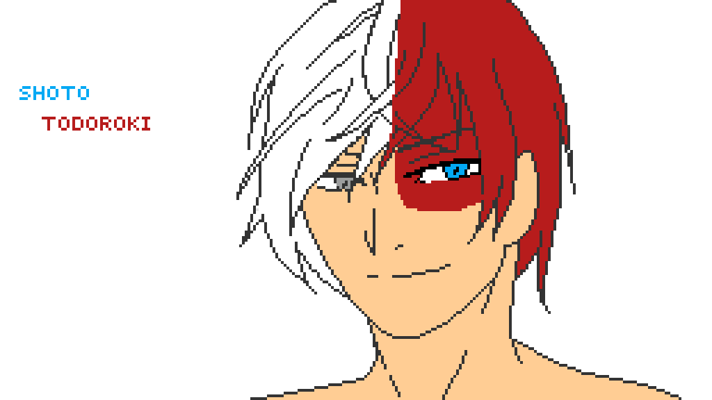Editing shoto todoroki - Free online pixel art drawing tool - Pixilart