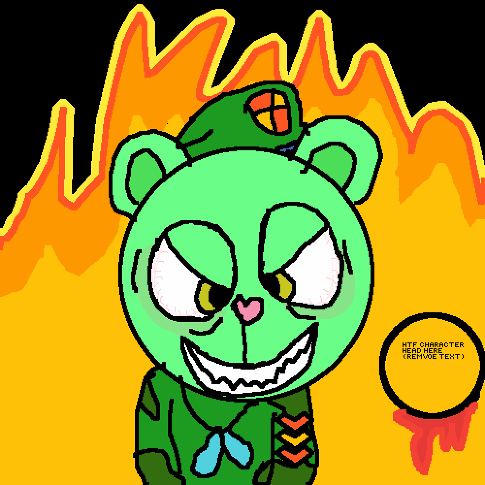 Pixilart - Flippy dies by IAMNOTASHIPER