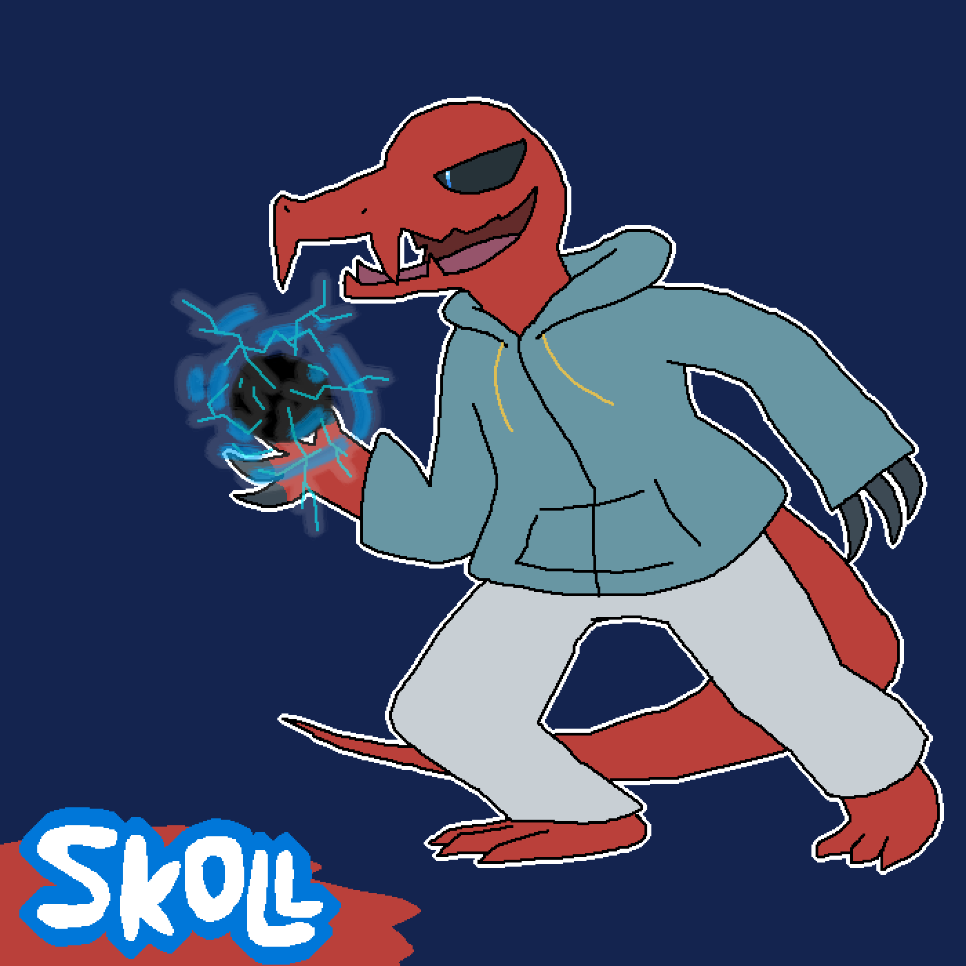 Pixilart - Skoll! - Art Attack by Dopey-Dragonite
