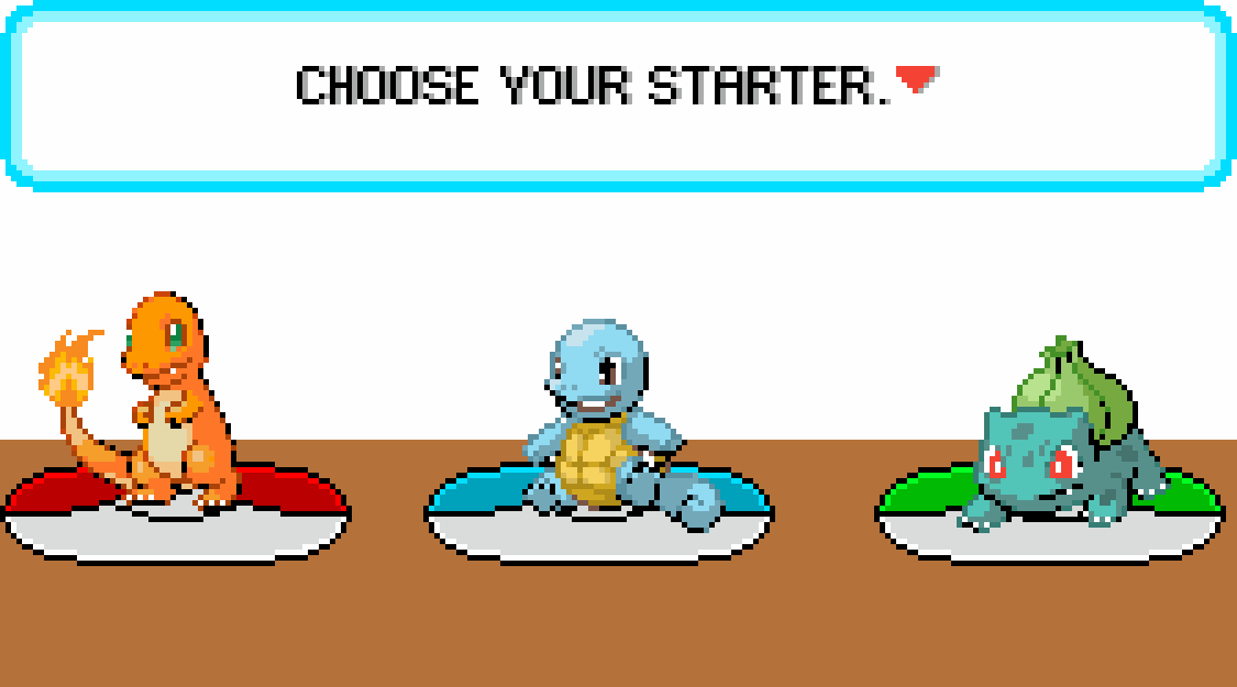 Pokemon Pixel Art Kanto Pixilart Pokemon Kanto Starters
