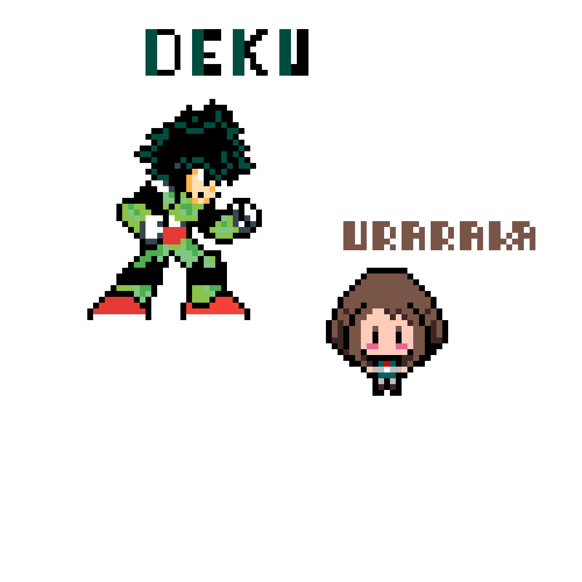Pixilart - DEKU X Uraraka by STRacing64