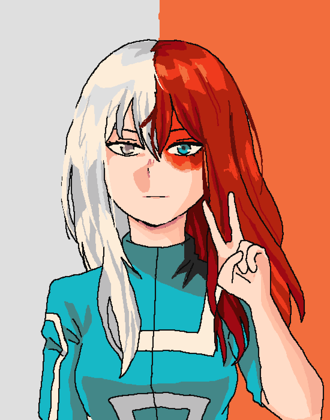 Pixilart - femail todoroki base edit by locatealover