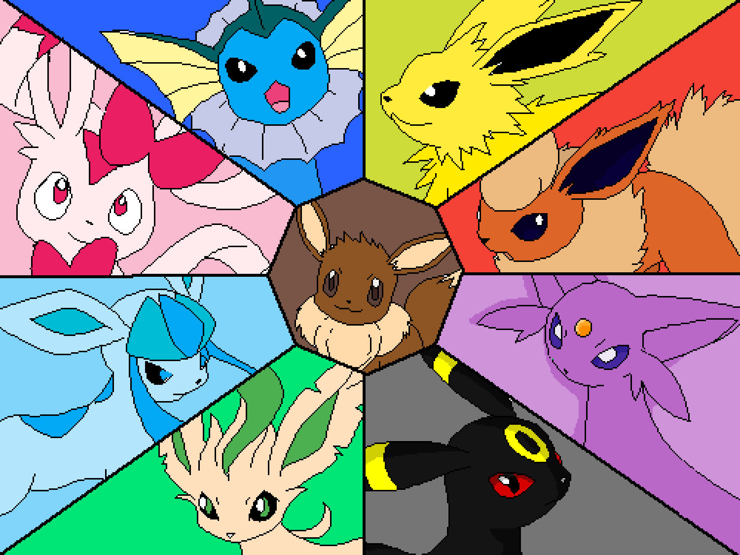 Pixilart - eevee evolution by jjt